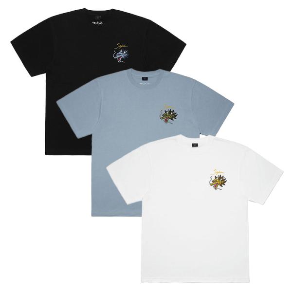 ドラゴン柄を胸に、背中にロゴを刺繍で入れたTシャツになります。