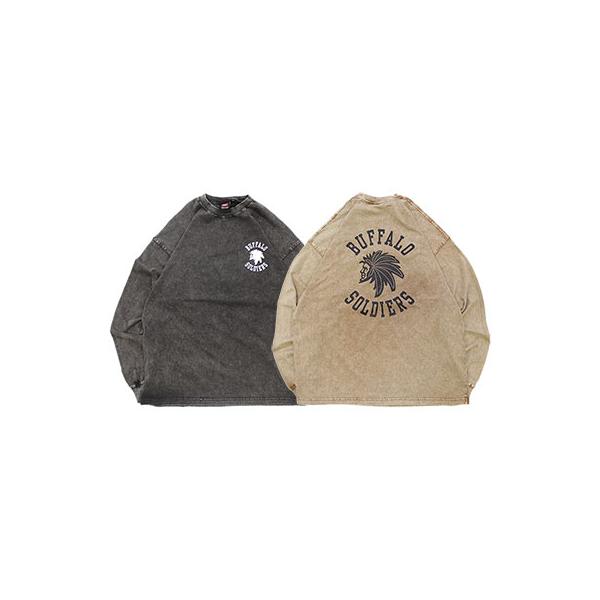 ピグメント加工され、古着のような風合いに仕上げられたL/S TEEにBUFFALO SOLDIERSロゴをプリントした1枚。-MURAL(ミューラル)-ブランド名『MURAL』(ミューラル)とは英語で壁画の意。REGGAEをはじめとする音楽...
