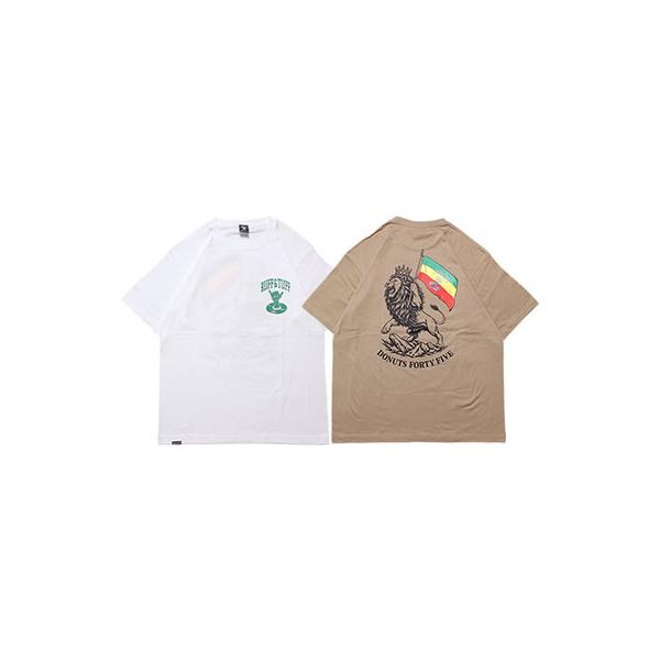 Rastafariと深い繋がりがあるユダのライオンをバックにデザインし、ラスタカラーフラッグにはDONUTS45メインアイコンでる"RUFF&amp;TUFF"ロゴを落とし込んだT-SHIRT!!!※6.2ozヘビーウェイトボディ使用。-D...