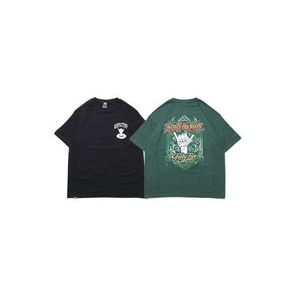 BLACK&amp;GREYのTATTOO風に描かれたデザインに、DONUTS45メインアイコンでる"RUFF&amp;TUFF"ロゴを落とし込んだT-SHIRT!!!※6.2ozヘビーウェイトボディ使用。-DONUTS 45(ドーナツフォ...