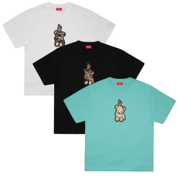 wabisabiな柄のKUMA TEE登場です！定番のBLACK,WHITEに加えてサマーなミントカラーもお勧めです！可愛さとのギャップがたまらないFLOWP定番のデザイン！※くま部分の柄の出方は一点一点異なります。ご指定は出来ませんのでご...