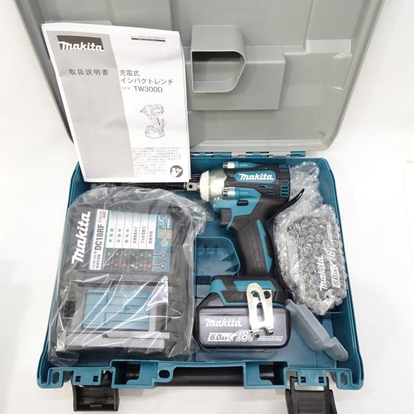 【新品】makita マキタ インパクトレンチ　TW300DRGX　フルセット■新品未使用品になります。本体×1バッテリ×2充電器×1ケース×1冊子・プラケースには保管によるスレがある場合があります。■領収書の発行もお受けいたします。落札後...
