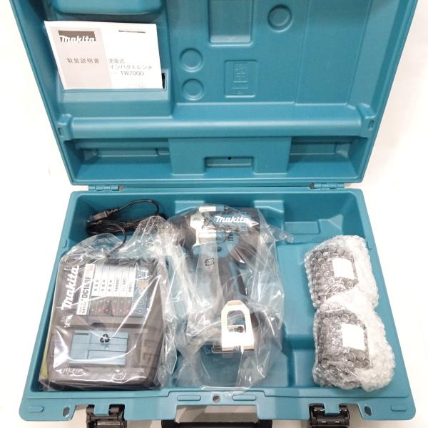 【新品】makita マキタ　12.7ｍｍ 18V 充電式インパクトレンチ　TW700DRGX　本体+バッテリ+充電器+ケース　フルセット　600N・m　・TW700D本体・BL1860B　18V　6.0Ahバッテリ（急速充電対応）×2・D...