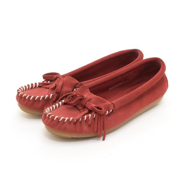 [ブランド]MINNETONKA MOCCASIN / ミネトンカ モカシン[商品の種類]シューズ/ローファー/パンプス[商品名]◯デッキシューズ KILTY SUEDE MOC RED[型式番号/モデル]406[ランク]B（一般的な中古品...