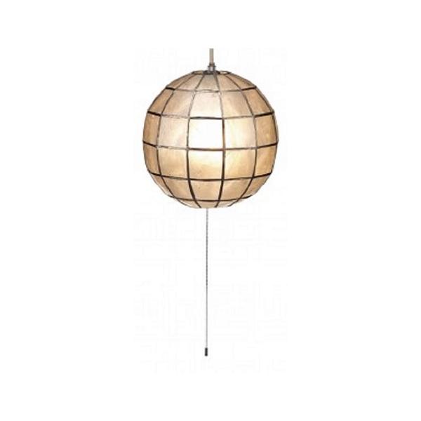 ◆貝がら独特の光沢を放つ、カピスシェル製のセードがかわいい照明器具◆フェミニンなデザインが、さらにかわいさを強調します。◆引掛シーリングで簡単にお取りつけ■引掛シーリング式■60W　E26　一般電球使用可■プルスイッチ付■コード有効長：80...