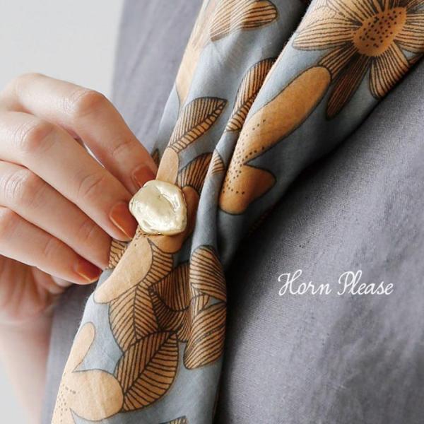 Horn Please STYLE ブローチ ヴィンテージ風 BLASS 真鍮／ カジュアル シンプル きれいめ アクセサリー おしゃれ 大人可愛い 韓国 エコロコ sel, z+,／ 春夏 秋冬  爆買