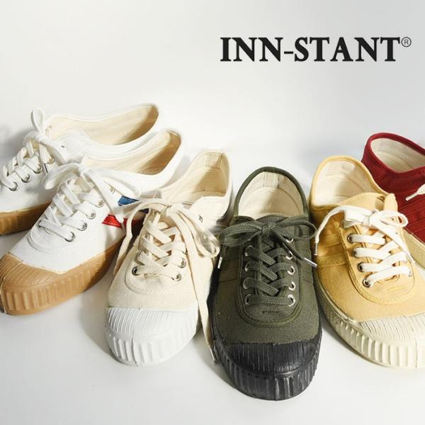 スニーカー レディース 靴 INN-STANT レースアップ インスタント ローカット キャンバス ／ 歩きやすい カジュアル 大人 ナチュラル 大きいサイズ 23cm〜25.0cm  Sm,Ms,Ls,LL 3L z+／ 2020SS02...