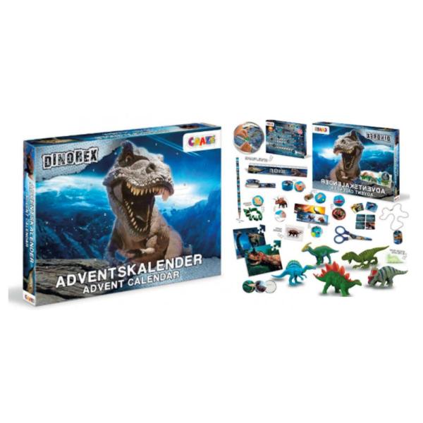 「商品情報」「主な仕様」●いろいろなグッズが入った恐竜アドベントカレンダーが海外から新登場(日本未発売2022年9月現在)    ●5種類の恐竜フィギュア、文房具、パズルやミニメモゲームなどが入っているよ！    ●24個のドアを1日1個開...