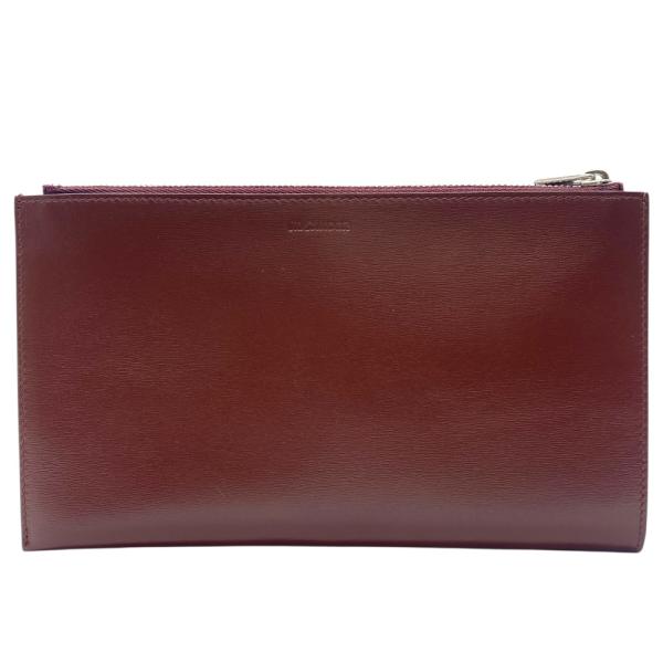 【ブランド】JIL SANDER ジルサンダー【商品名】FOLDED ZIP WALLET/カードケース【商品番号】JSMP840072【カラー】ボルドー【サイズ】横：21cm 縦：12cm 【素材】レザー【付属品】保存袋【ランク】ABラン...