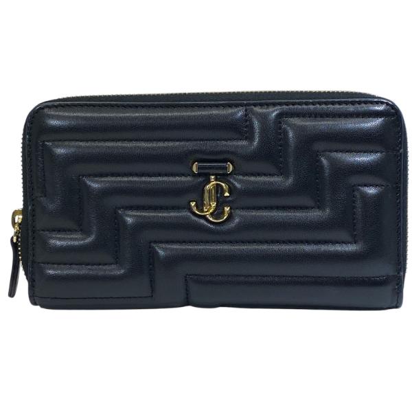 【ブランド】JIMMY CHOO ジミーチュウ【商品名】PIPPA AVENUE 長財布【商品番号】-【カラー】ブラック【サイズ】横：20cm 縦：11cm 奥行：2cm【素材】レザー【付属品】保存袋【ランク】AB【コメント】外側：薄スレ/...
