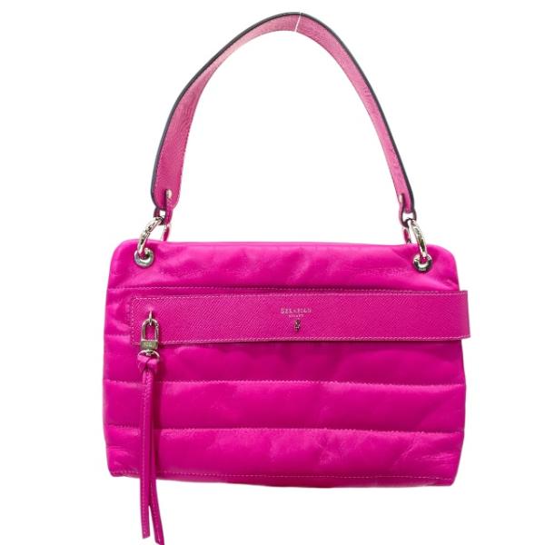 【ブランド】 SERAPIAN セラピアン【商品名】 ハンドバッグ【商品番号】 -【カラー】 ピンク【サイズ】 横　28cm　縦　21.5cm　奥行　8cm【素材】 レザー【付属品】 保存袋【ランク】 ABランク【コメント】 外側：薄スレ(...