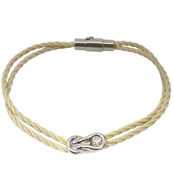 【ブランド】 FOREVERMARK フォーエバーマーク【商品名】 エンコルディア コードブレスレット【商品番号】 -【カラー】 ホワイト系【サイズ】 腕回り　16cm　重量　 4.7g 　 0.17ct【素材】 pt950 ダイヤモンド【...