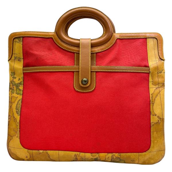 【ブランド】PRIMA CLASSE ALVIERO MARTINI プリマクラッセ【商品名】ハンドバッグ【商品番号】-【カラー】レッド/ブラウン【サイズ】横：37cm　縦(持ち手除く)：31cm　奥行：2cm【素材】キャンバス/PVC/レ...