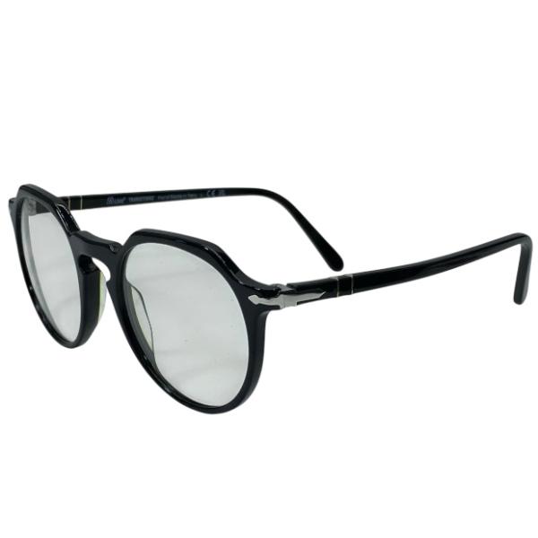 【ブランド】Persol ペルソール 【商品名】ウェリントンフレーム 眼鏡【商品番号】3281-S 95/GH 52□21 145 3F-0F【カラー】ブラック/シルバー【サイズ】 レンズ横幅：5.2cm ブリッジ長さ：2.1cm テンプル...