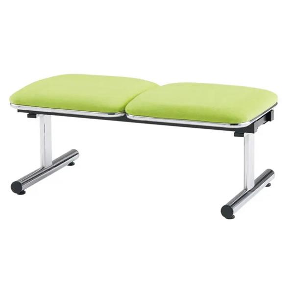 ロビーチェア　FTLシリーズ　背無しタイプ　2人掛け　布張り商品番号：FTL-2NF-STOKIO【代引不可】■サイズ幅1005×奥行き500×高さ410mm座の高さ：410mm■座部：合板・ウレタンフォーム■桁部：50角スチールパイプ・焼...