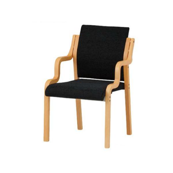 出入りが容易な小さな肘を採用木製スタッキングチェア　【FVMシリーズ】　肘付タイプ　布張り商品番号：FVM-7AF-STOKIO【代引不可】■サイズ幅500×奥行595×805mm座面:幅440×奥行460×座高415mm■質量8.2kg■...