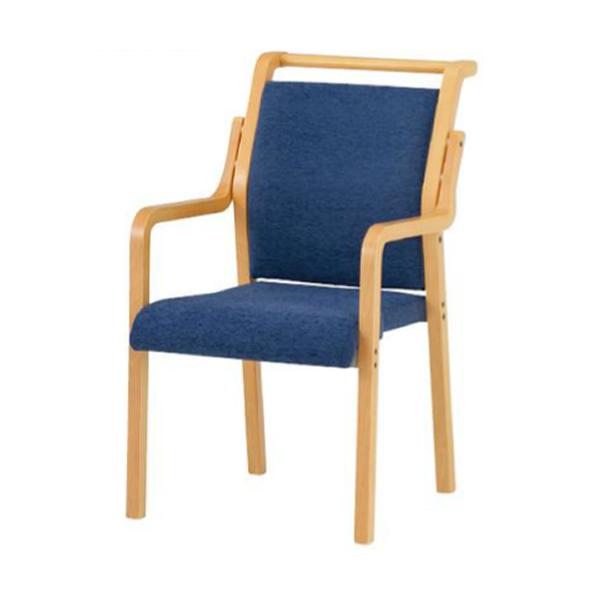 移動が便利な取っ手付き木製スタッキングチェア　【FVMシリーズ】　肘付タイプ　布張り商品番号：FVM-8AF-STOKIO【代引不可】■サイズ幅500×奥行645×高さ838mm座面:幅440×奥行460×座高415mm■質量8.2kg■背...