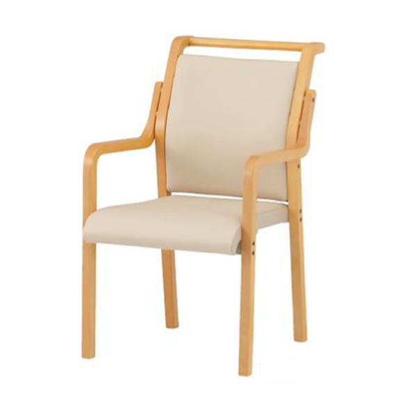 移動が便利な取っ手付き木製スタッキングチェア　【FVMシリーズ】　肘付タイプ　ビニールレザー張り商品番号：FVM-8AL-STOKIO【代引不可】■サイズ幅500×奥行645×高さ838mm座面:幅440×奥行460×座高415mm■質量8...