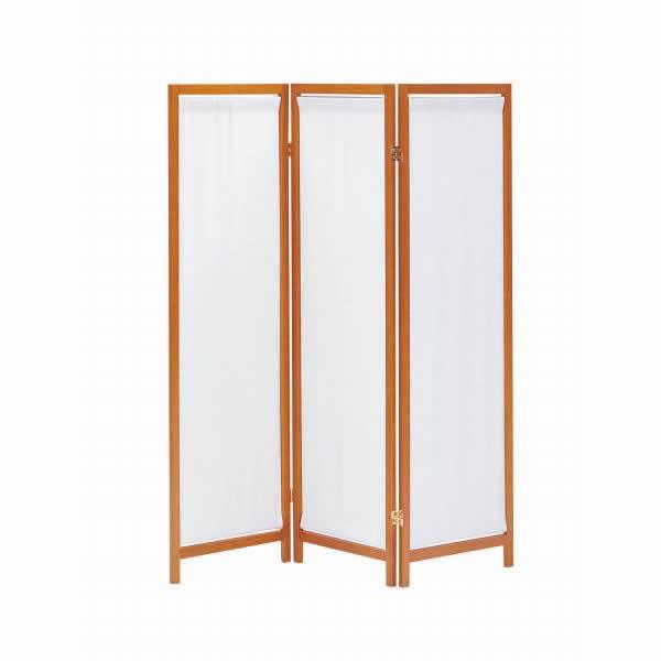 木製スクリーン(帆布)3連　ブラウン商品番号：HT-3-BR弘益・UTILITY■サイズ幅440×奥行20×高さ1500mm×3枚■仕様幕部布フレーム天然木　塗装(ブラウン)●幕部の布は取り外し可能です●蝶番は両方向に360°回転可能です【...