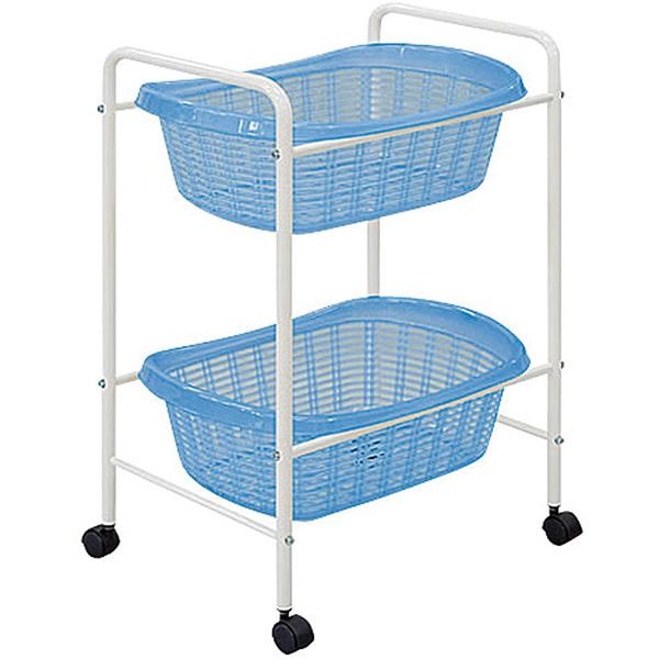 脱衣かご　2段商品番号：KTDK-02ハイテクウッド・HitechWood【代引不可】■サイズW525×D370×H755mmかご寸法W510×D370×H185mm■重量5kg■材質フレーム:スチールΦ19.1　粉体塗装かご:ポリプロピレ...