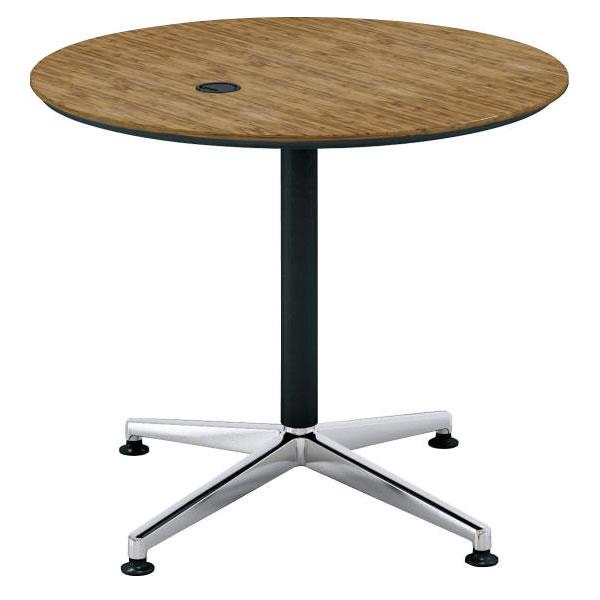 コクヨ　SAIBI(サイビ)　ミーティングテーブル　単柱脚（サークルタイプ）　配線なし　ポリッシュ脚　木目天板　直径900×高さ720mm商品番号：MT-X9PM※N3コクヨ【代引不可】■サイズ外寸法/φ900×高さ720mm■仕様天板/表...