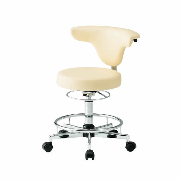 座面を固定したままで、背が任意の位置で調整できます。メディカルワークチェア　座面回転式　ビニールレザー張り商品番号：RC-700LTOKIO【代引不可】■サイズ幅500×奥行540×高さ700〜830mm座面:幅380×座奥380×座高70...