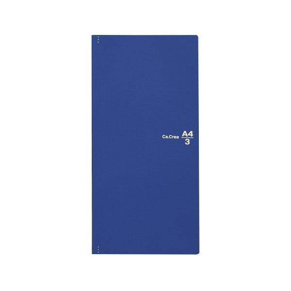 メーカー取寄せ商品【メール便なら送料290円】プラス(PLUS)ノート カ.クリエ A4×1/3 プレミアムクロス　方眼 5mm罫 マットネイビー NO-605GP 　77-928