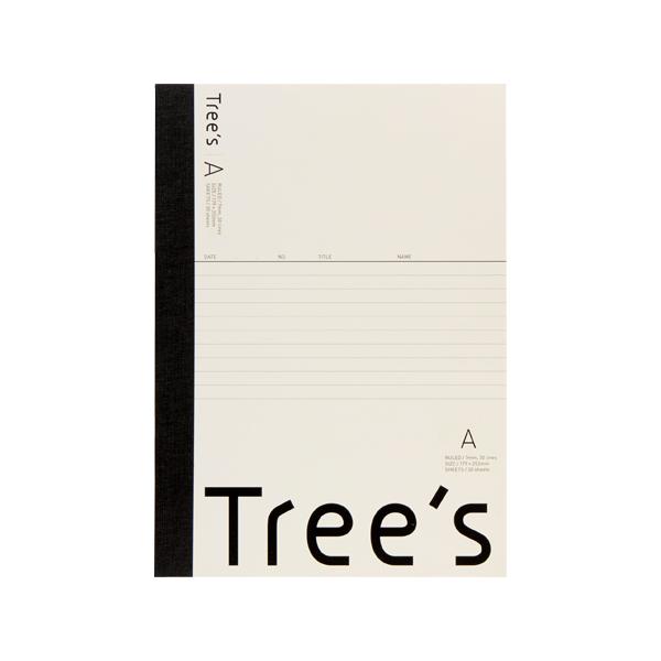 メーカー取寄せ商品【メール便なら送料290円】日本ノート スタンダードノート Tree's B5サイズ A罫30枚 クリーム UTR3AC