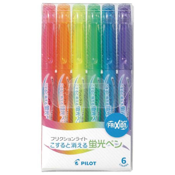 パイロット PILOT フリクションライト 6色セット SFL-60SL-6C FRIXION こすると消える蛍光ペン