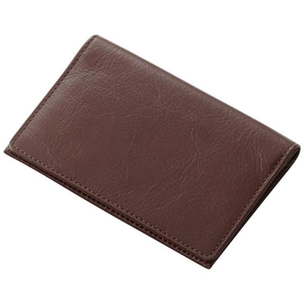 メーカー取寄せ商品【ゆうパケットなら送料290円】レイメイ藤井(Raymay) ブルームズベリー 名刺入 ダークブラウン NN8004E 名刺約20枚収納