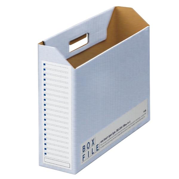 メーカー取寄せ商品　プラス(PLUS)ボックスファイル エコノミー 5冊パック B4-E ブルー FL-098BF　77-897