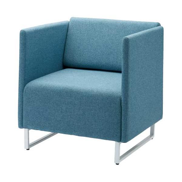 メーカー直送商品【送料無料！】FRENZ 応接チェア LDP-W 背・両肘付 ブルー LDP-BAAR2 WH SET BL 754311