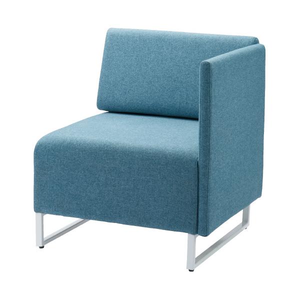 メーカー直送商品【送料無料！】FRENZ 応接チェア LDP-W 背・左片肘付 ブルー LDP-BAARL WH SET BL 754317