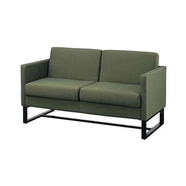 メーカー直送商品【送料無料！】アールエフヤマカワ 応接チェア GZSSF-F2PGN グリーン 布 2人掛 889354