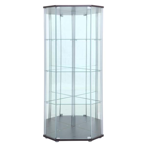 不二貿易 ガラスコレクションケース コーナータイプ(背面ミラー付き) 98846 強化ガラス ディスプレイ 360度組立 収納 プラモデル フィギュア