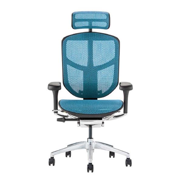 関家具 エルゴヒューマン エンジョイ2 ハイタイプ ブラックフレーム EJ2-HAM-BF-BL ブルー 389595 オフィスチェア Ergohuman