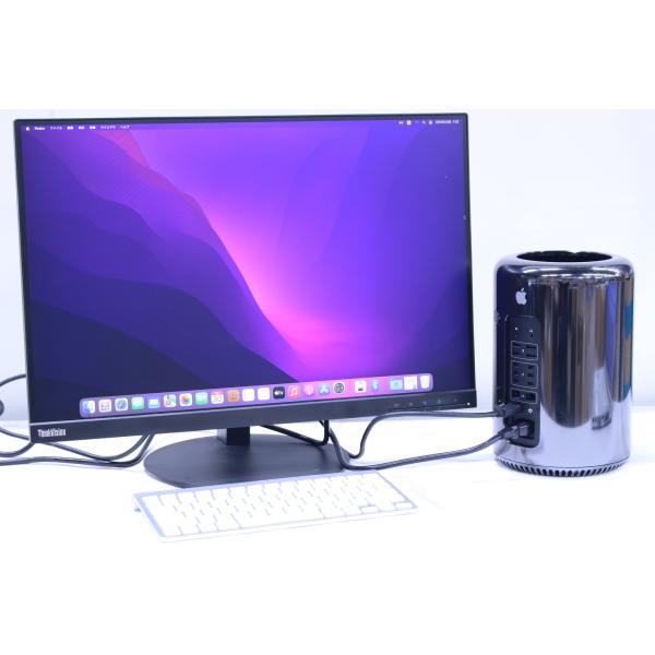 Apple製、デスクトップパソコンです。Intel Xeon E5プロセッサー（6コア12スレッド）、メモリ32GB搭載で、動作は快適です。グラフィックボードは、「AMD FirePro D500  x2基　(専用ビデオメモリ 3GB)」を...