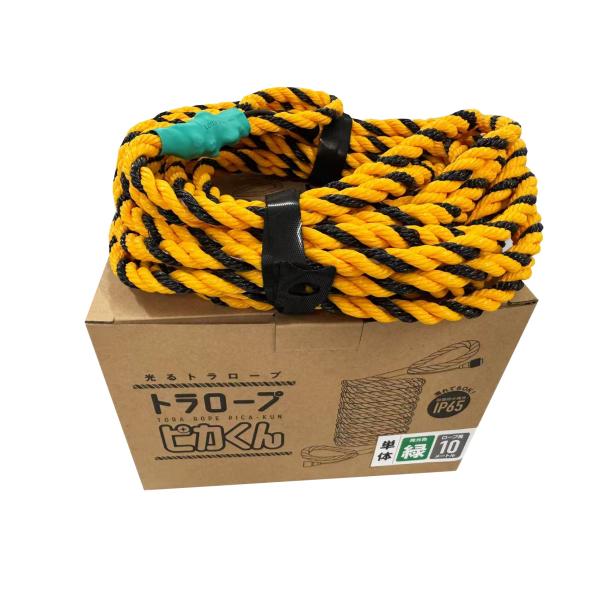 こちらはロープ単体（10ｍ）の商品となっております。ご使用の際は　ソーラーパネル付き電源ユニットが必要になります。別途お求めください。光る！ソーラーLEDトラロープ登場！・夜間や悪天候でもしっかり光って目立つ、視認性・安全性に優れた新しい標...