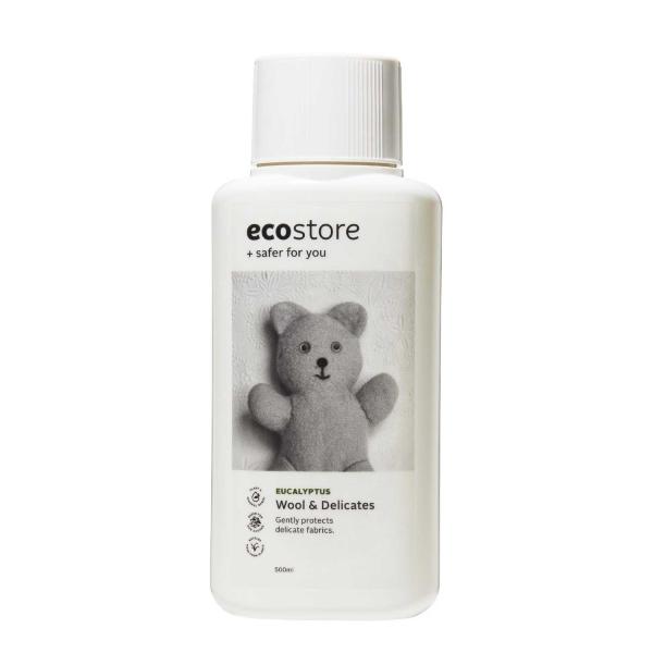 液体タイプのおしゃれ着用洗剤。清涼感のあるユーカリの香り。【ecostore】デリケート＆ウールウォッシュ ＜オシャレ着用＞ 500mL