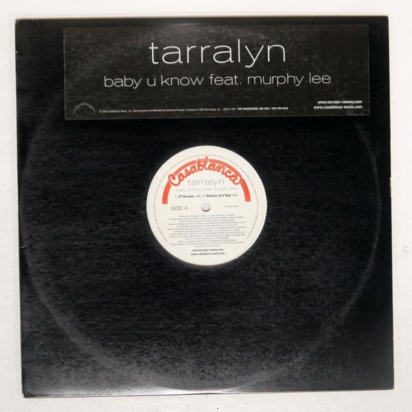 アーティスト：TARRALYN RAMSEYタイトル：BABY U KNOWレーベル：CASABLANCA UNIR211881ジャケット：E-盤：VG+帯：NONEFMT：12枚数：1JAN：コメント：US盤 盤 04. US盤 PRES...