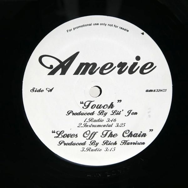 アーティスト：AMERIEタイトル：TOUCHレーベル：NOT ON LABEL (AMERIE) AMX32405ジャケット：NONE盤：E-帯：NONEFMT：12枚数：1JAN：コメント：US盤 盤 US盤 　 12" 　 PROMO...