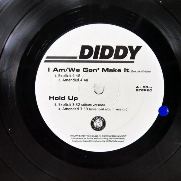 アーティスト：P. Diddyタイトル：I AM/WE GON' MAKE ITレーベル：Bad Boy Entertainment noneジャケット：NONE盤：VG+,ST帯：NONEFMT：12枚数：1JAN：コメント：US盤 盤レ...