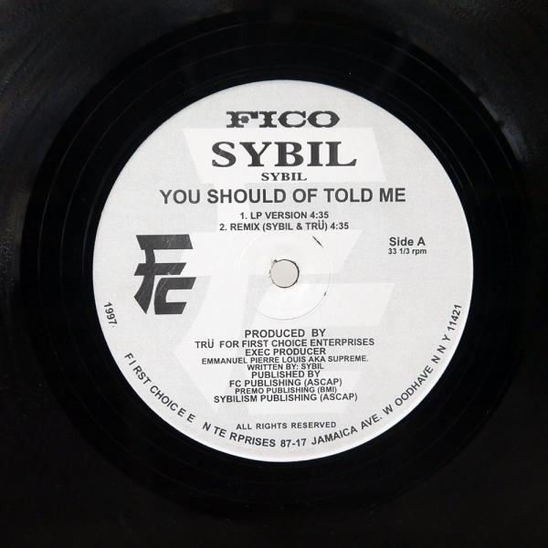 アーティスト：SYBILタイトル：YOU SHOULD OF TOLD MEレーベル：FICO FCE0005ジャケット：NONE盤：E-帯：NONEFMT：12枚数：1JAN：コメント：US盤レビュー：