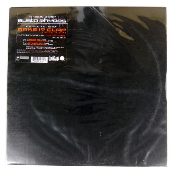 アーティスト：BUSTA RHYMESタイトル：MAKE IT CLAPレーベル：J J1PV212361ジャケット：E-盤：E-帯：NONEFMT：12枚数：1JAN：コメント：US盤 2002. US PRESS / 12"レビュー：