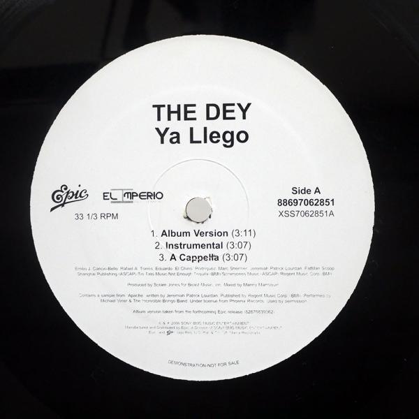 アーティスト：THE DEYタイトル：Ya Llego / Dame Un Momentoレーベル：EPIC 88697062851ジャケット：E-盤：E-帯：NONEFMT：12枚数：1JAN：コメント：US盤 06. US PRESS ...