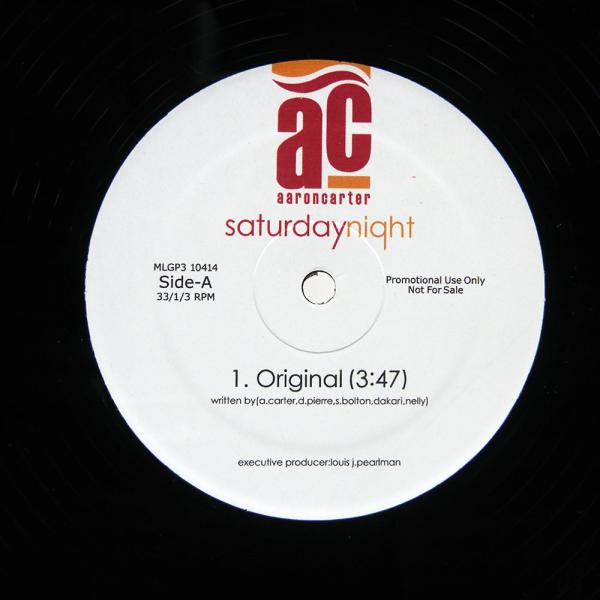 アーティスト：AARON CARTERタイトル：SATURDAY NIGHTレーベル：NOT ON LABEL MLGP310414ジャケット：E-盤：E-帯：NONEFMT：12枚数：1JAN：コメント：スペイン盤 2005. SPA /...