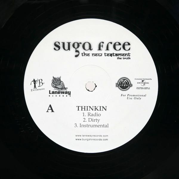 アーティスト：SUGA FREEタイトル：THINKIN'レーベル：BUNGALO NONEジャケット：NONE盤：E-,DJ帯：NONEFMT：12枚数：1JAN：コメント：US盤 PROMO G-RAPレビュー：