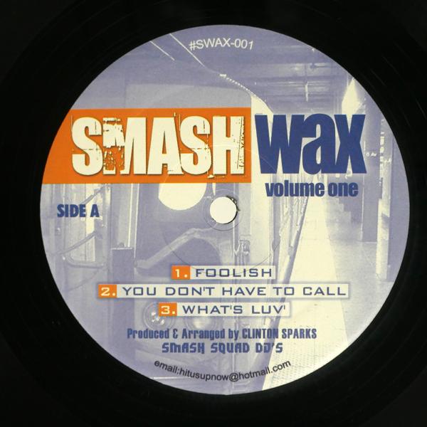 アーティスト：CLINTON SPARKSタイトル：SMASH WAX VOLUME ONEレーベル：PROMOWAX SWAX001ジャケット：E-,ST盤：E,ST帯：NONEFMT：12枚数：1JAN：コメント：US盤レビュー：