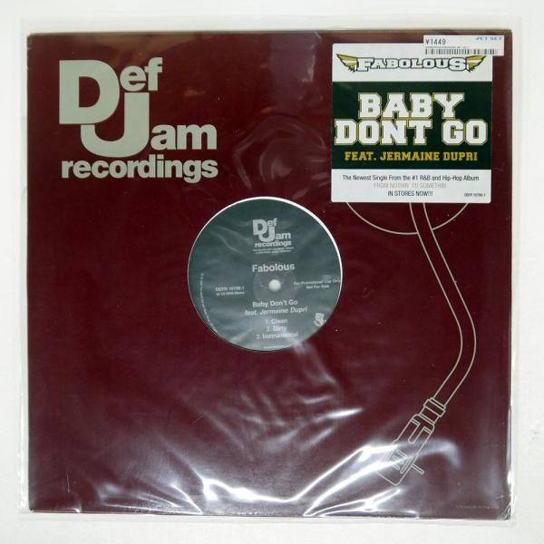 アーティスト：FABOLOUSタイトル：BABY DON'T GOレーベル：DEF JAM RECORDINGS DEFR167881ジャケット：E-盤：VG+帯：NONEFMT：12枚数：1JAN：コメント：US盤  2007. US P...