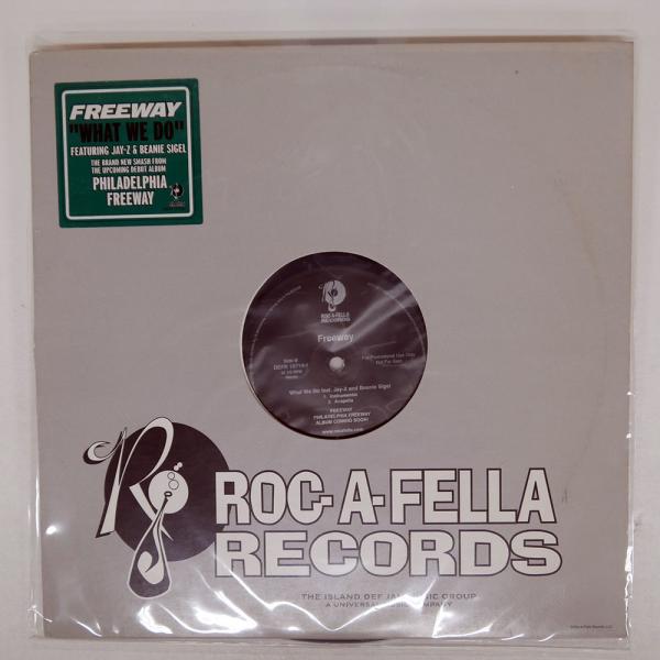 アーティスト：FREEWAYタイトル：WHAT WE DOレーベル：ROC-A-FELLA DEFR157141ジャケット：E-盤：VG+帯：NONEFMT：12枚数：1JAN：コメント：US盤  2002. US / 12  / PROM...